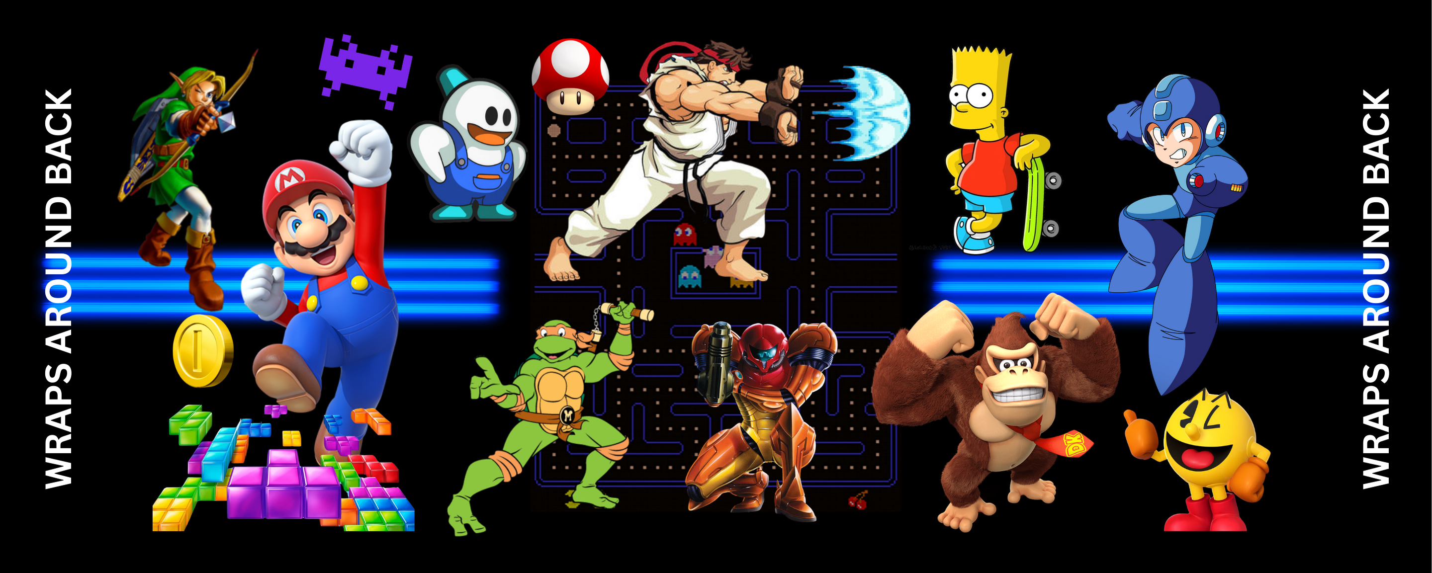 Arcade All-Stars Control Panel Wrap - Retro Gaming Artwork | Arcade Revival
